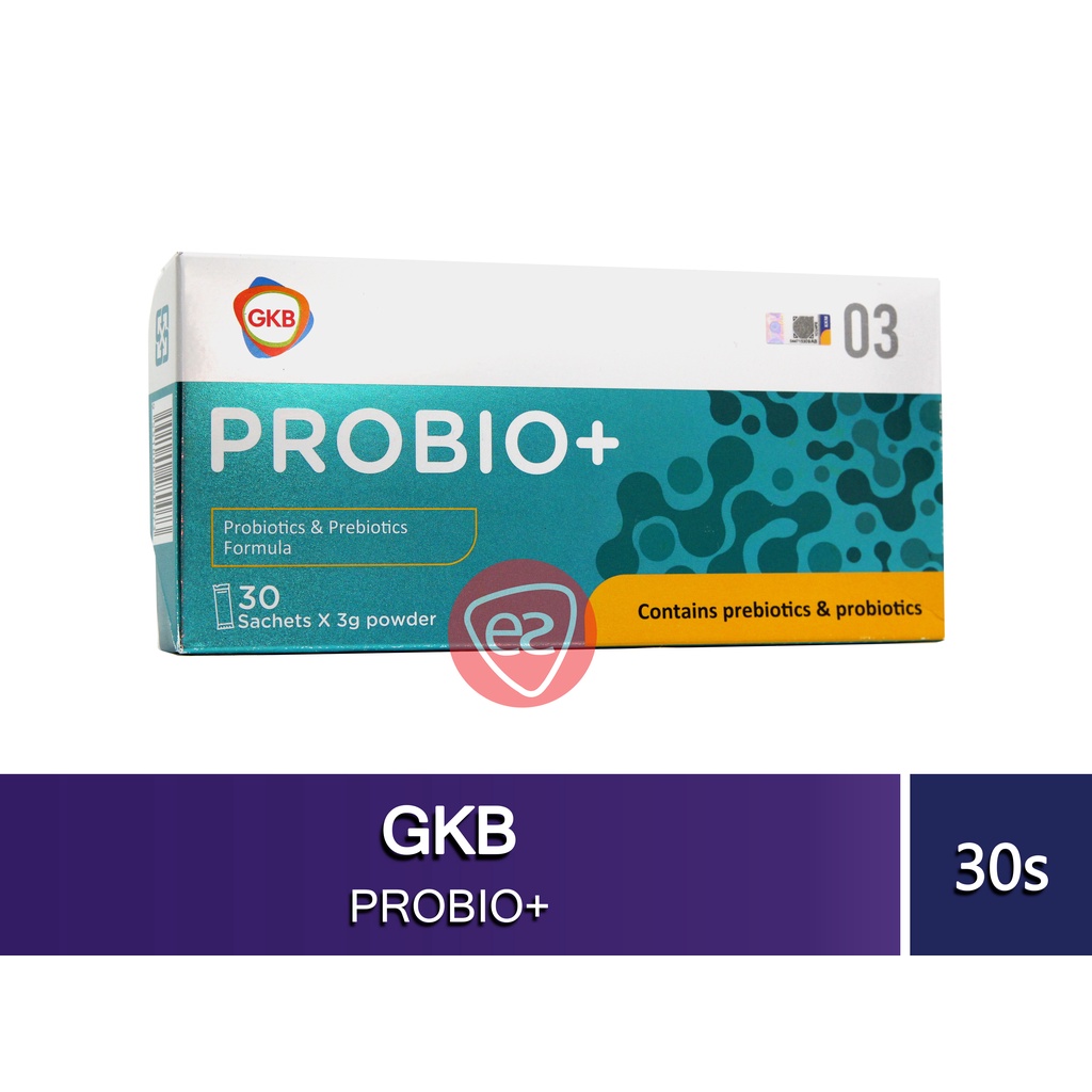 GKB PROBIO+ (PROBIOTICS & PREBIOTICS FORMULA) 3G SACHET 30S | Shopee ...