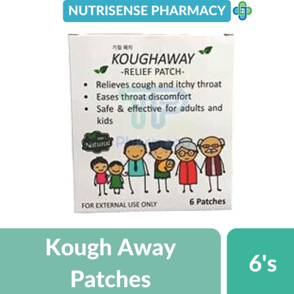 KOUGHAWAY RELIEF PATCH TO RELIEF COUGH AND ITCHY THROAT 6'S | Shopee ...