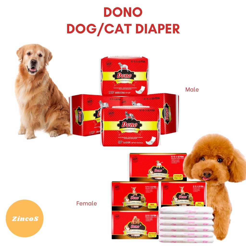 DONO Disposable pet diaper (Male/Female) | Shopee Malaysia
