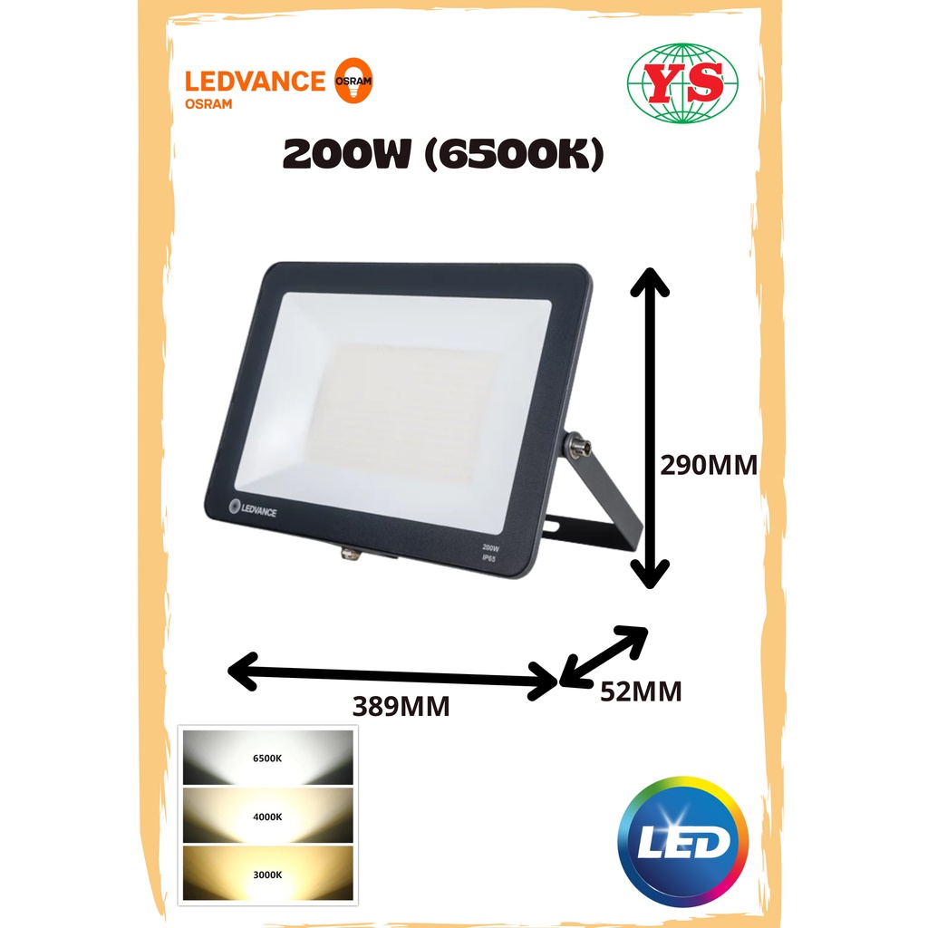 OSRAM LEDVANCE GEN 2 LED FLOODLIGHT LED SPOTLIGHT OUTDOOR SPOTLIGHT 100W 150W 200W IP65 LAMPU ...