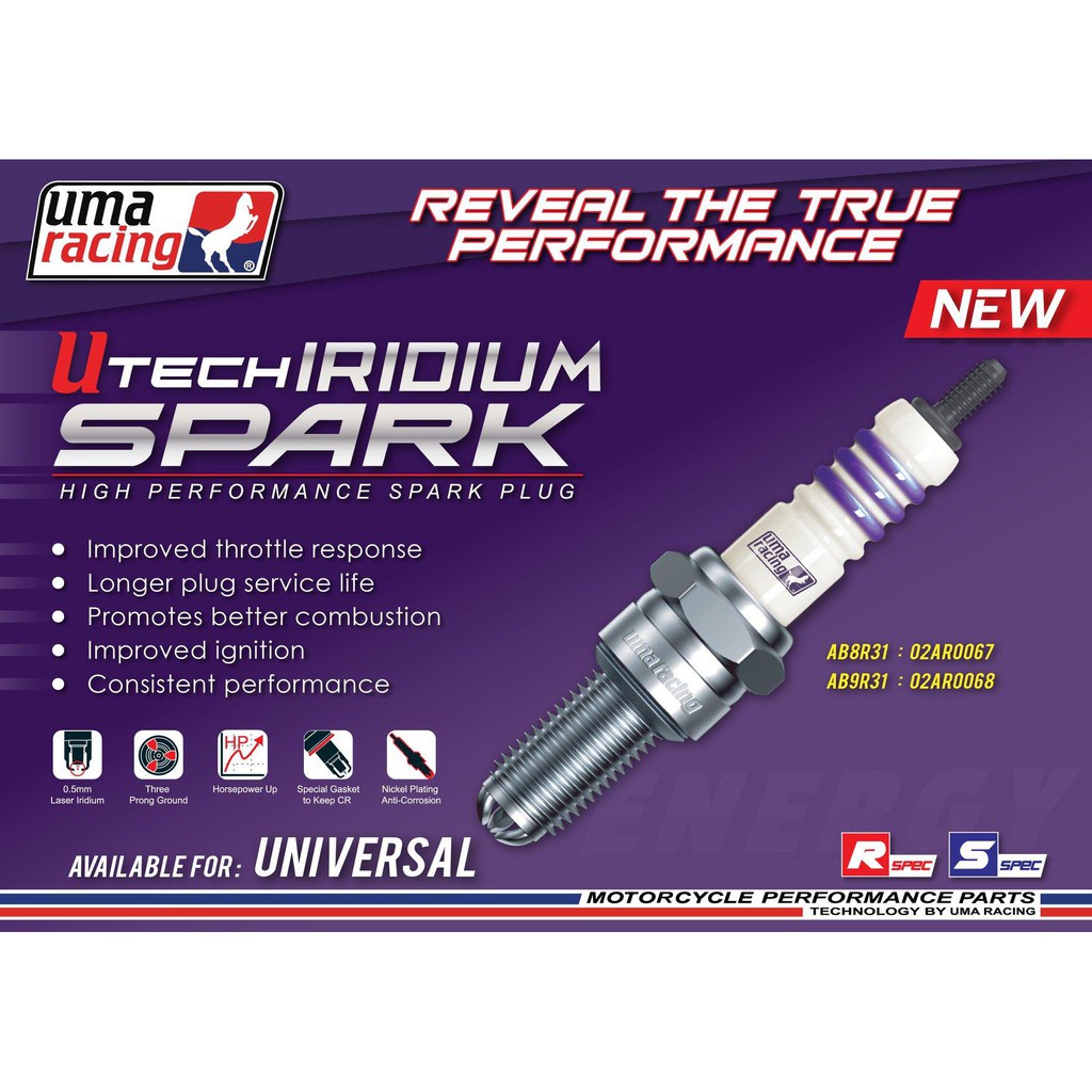 IRIDIUM SPARK PLUG YAMAHA Y15ZR LC135 HONDA RS150 EX5 AB8R3I AB9R3I ...