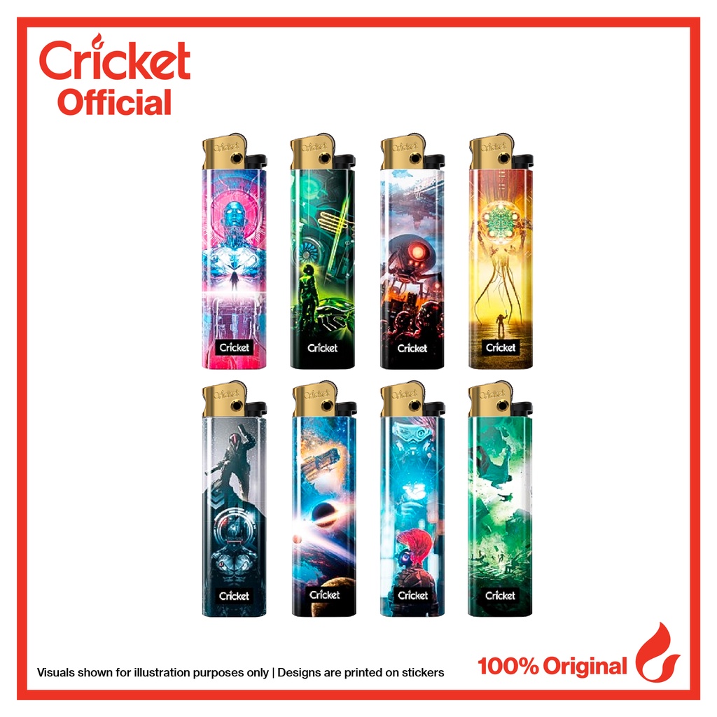 Cricket Lighters Limited Edition Futurism Series (8 Pcs) | Shopee Malaysia