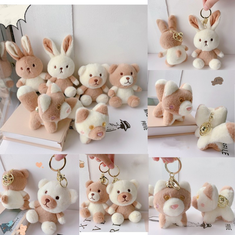 Rabbit Plush Dog Keychain Mini Bag Pendant Kawaii Purse Accessories ...