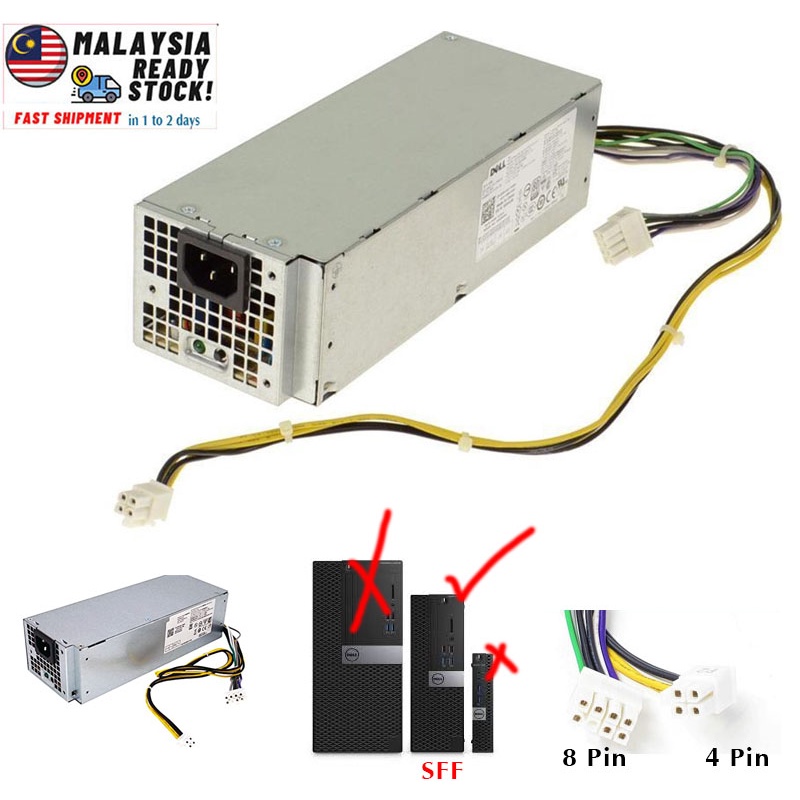DELL Original SFF PSU Power Supply for Optiplex 3020 3650 3040 3046 3050 5040 7040 7050 3656 8 ...