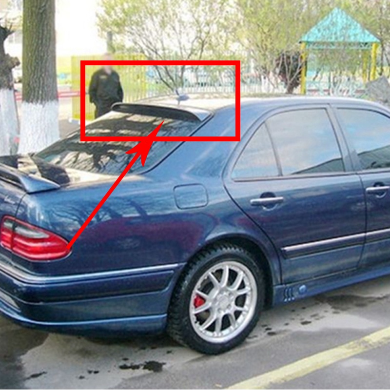 W210 Carbon Fiber/FRP Rear Window Roof Spoiler for Mercedes-Benz E-class W210 E320 E430 E55 E300 ...
