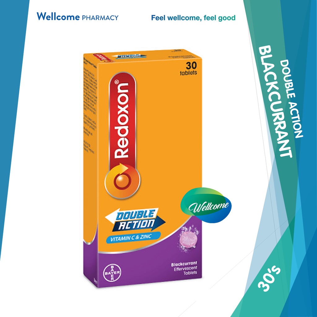 Redoxon Double Action Vitamin C 1000mg & Zinc 10mg Effervescent Tablets ...