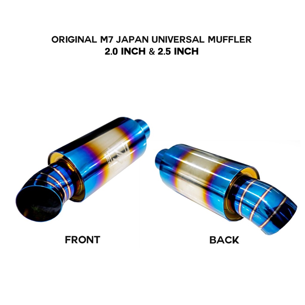 💯% Authentic M7 Japan Universal Muffler 2.0 inch & 2.5inch | Shopee ...