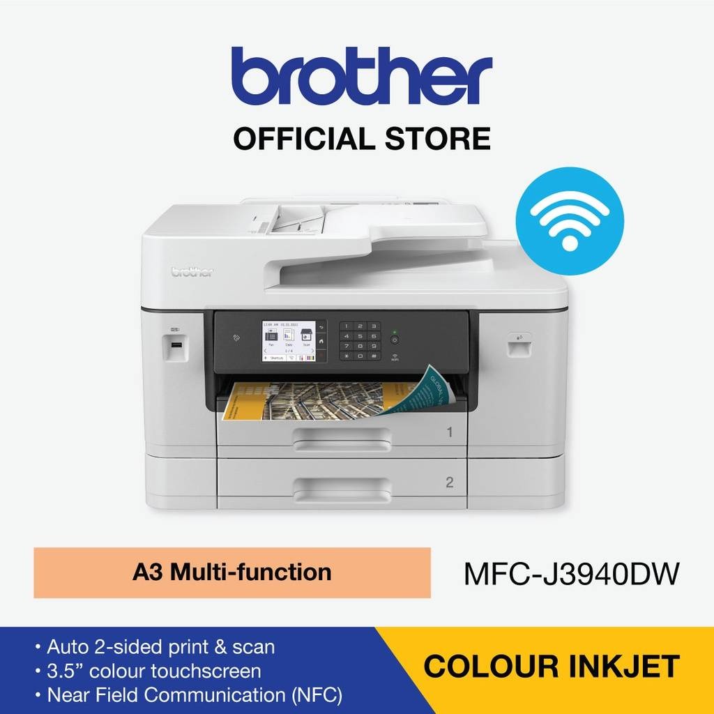 Brother MFC-J3940DW replaced model MFC-J3930DW A3 InkBenefit Multi-function Business Colour ...