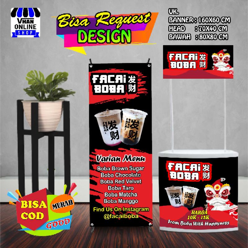 Cool Facai Boba Complete Package Banner Banner, Boba Drink, Viral Drink ...