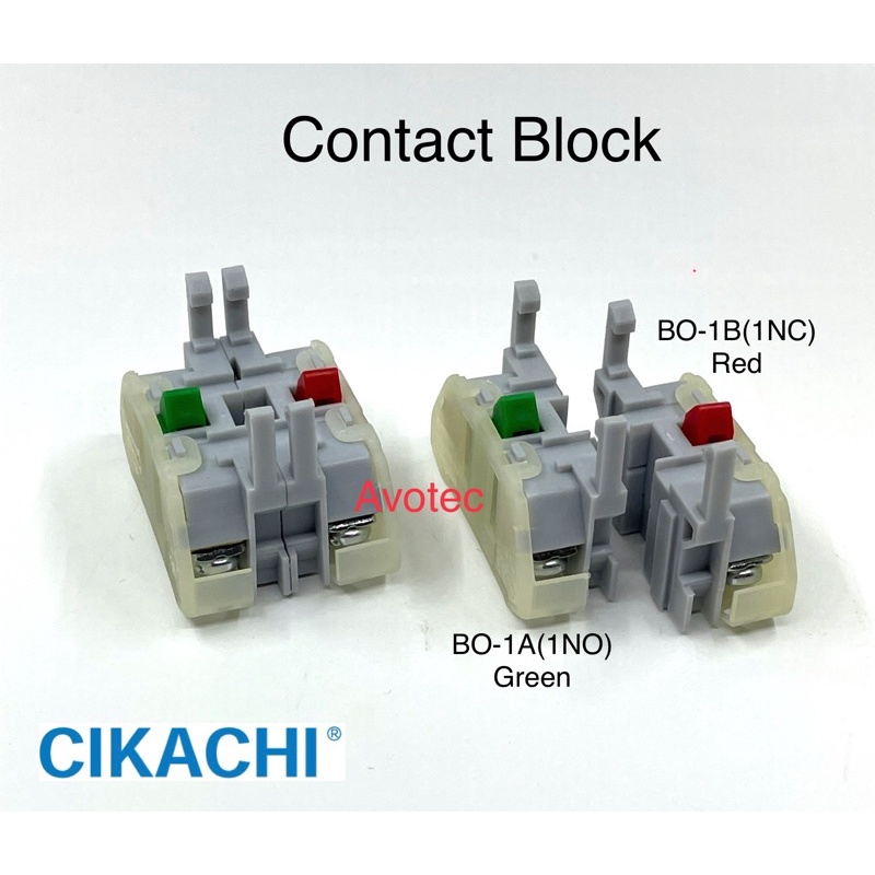 CIKACHI (CKC) APB Push Button Contact Block BO-1A(1NO) / BO-1B(1NC ...