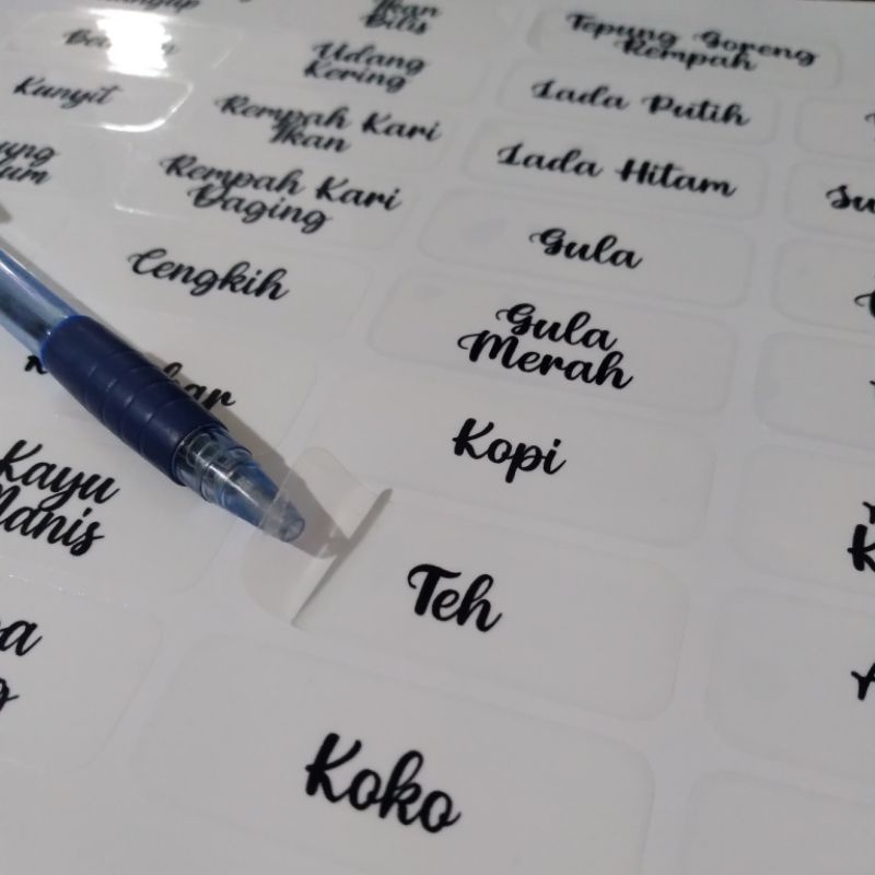 masyasticker 37 pcs Custom Made Kitchen Jar Spice Herb Sticker Label ...