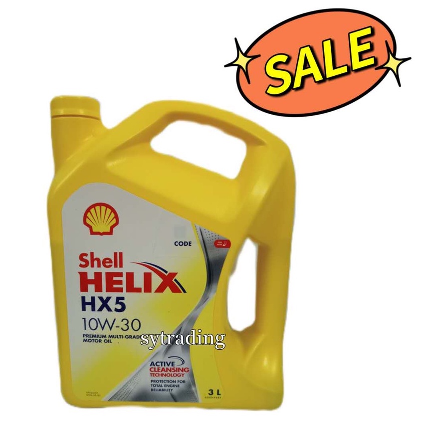 Shell 10W-30 Helix HX5 Premium Multi-Grade Motor Oil 10W30 3L ( Made In ...
