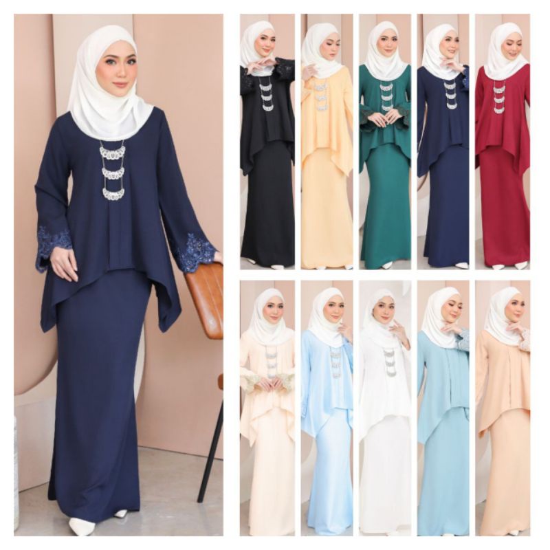 Kebaya Moden Rhea. 9106 Rhea Modern Kebaya Lace! Mermaid Style Skirt ...