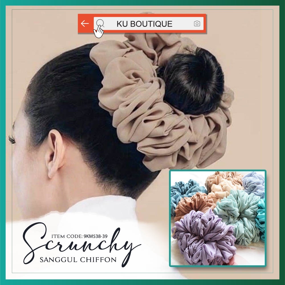 Scrunchy Getah Rambut Sanggul Tudung Exclusive | Inner Sanggul Crunchy ...