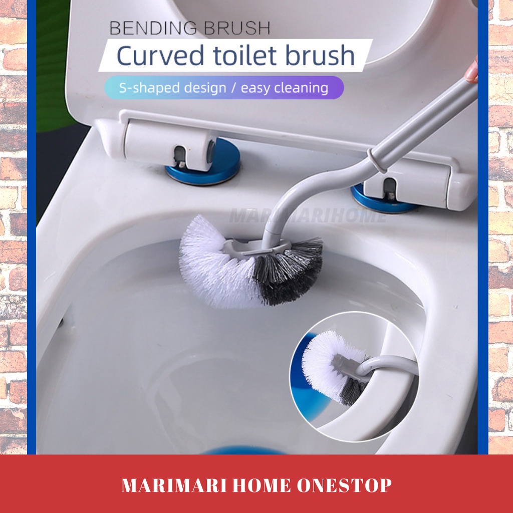 Japanese Toilet Brush S Shaped Floor Cleaning Brush Bathroom Toilet ...