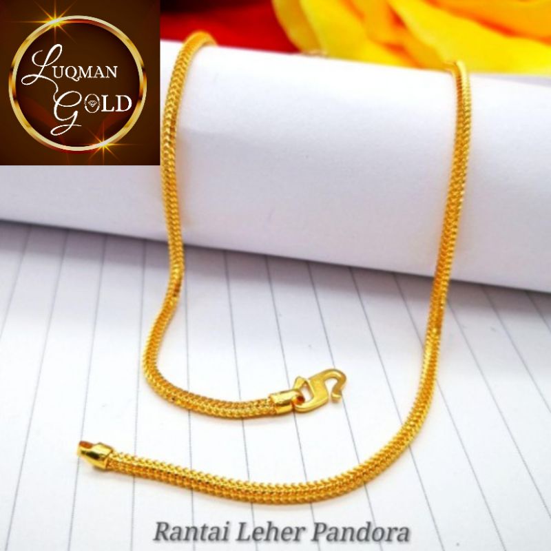 Rantai leher pandora padu emas 916 tulen💯 | Shopee Malaysia