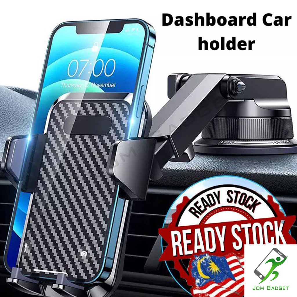 【Car Holder】 Universal 360° Long Neck Car Mount Phone Holder Mobile Phone Stand with Silicon ...