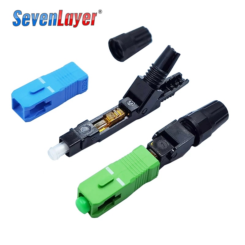 FTTH SC single-mode fiber optic SC APC quick connector Fiber Optic Fast Connecto ...
