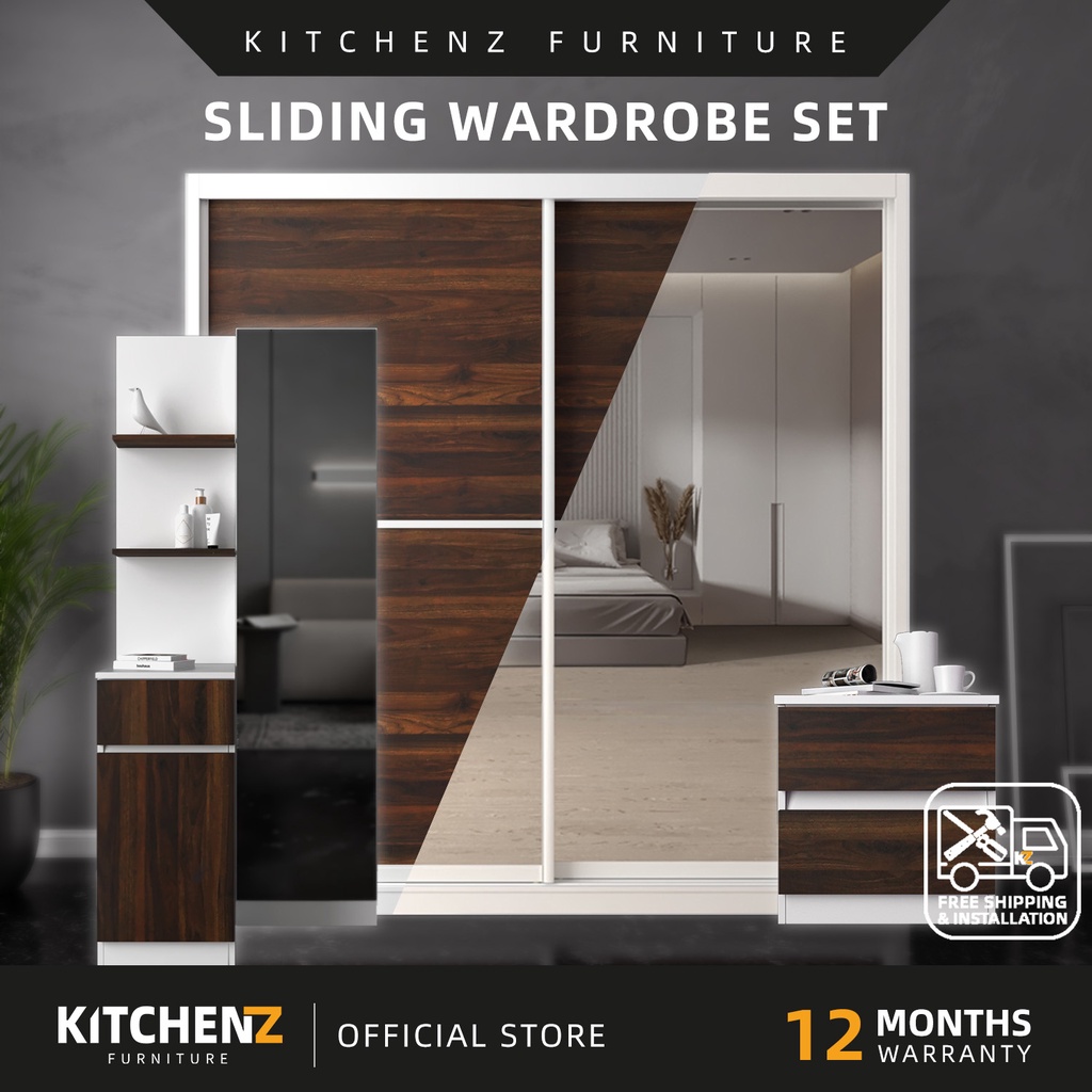 [FREE Shipping & FREE Installation] KitchenZ 8ft Melamine Sliding ...