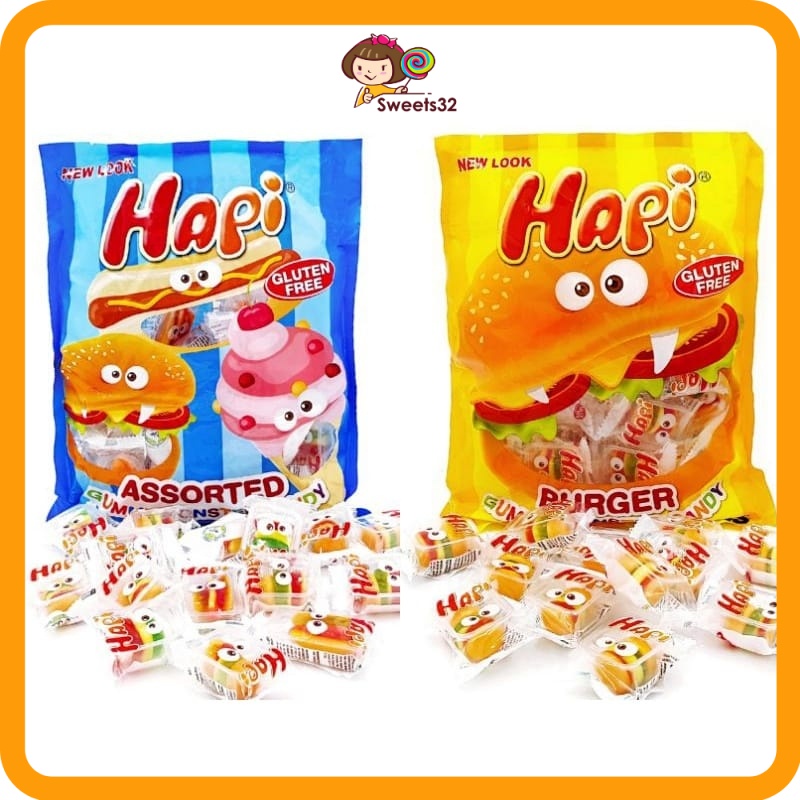 Hapi Burger Gummy Candies Assorted Gummy Candy (40pcs) kids birthday ...