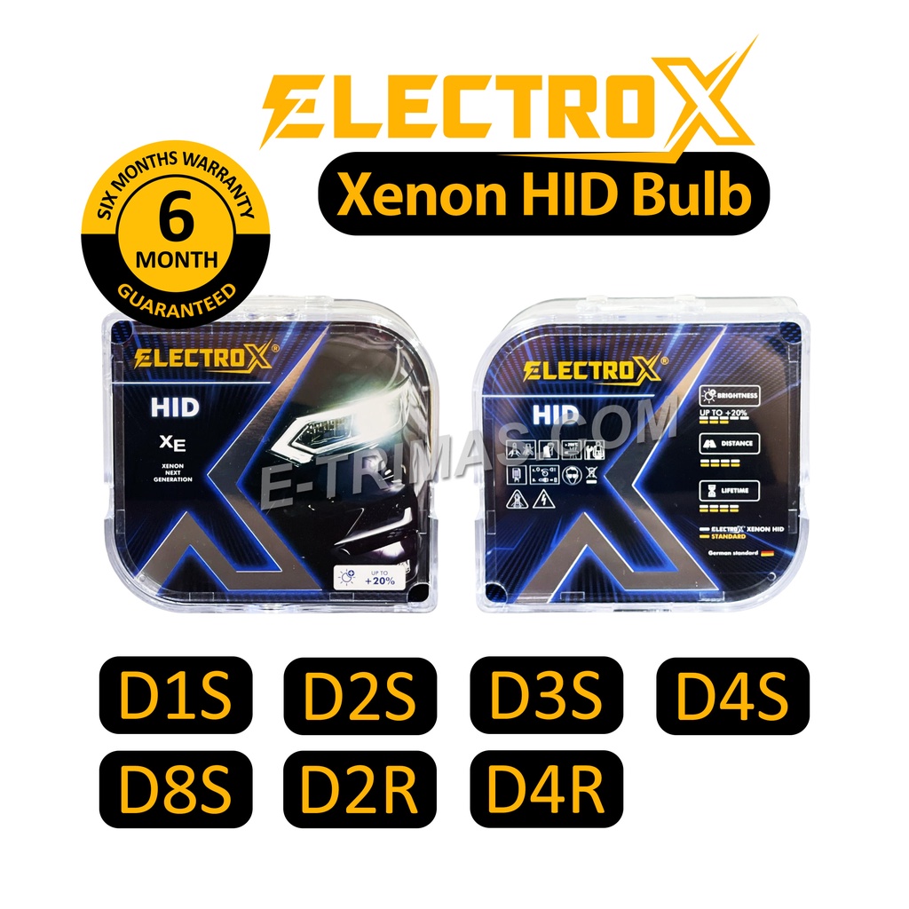 ELECTROX Xenon Next Generation HID Headlight Bulb 5500K Projector Reflector D1S D2S D3S D4S D8S ...