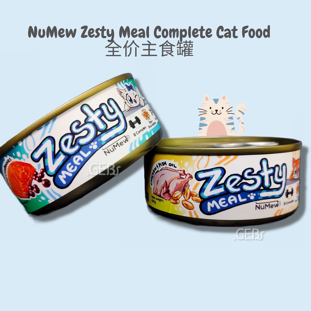 【Authorized】NuMew Zesty Meal Complete and balance Food Canned 100g Cat ...