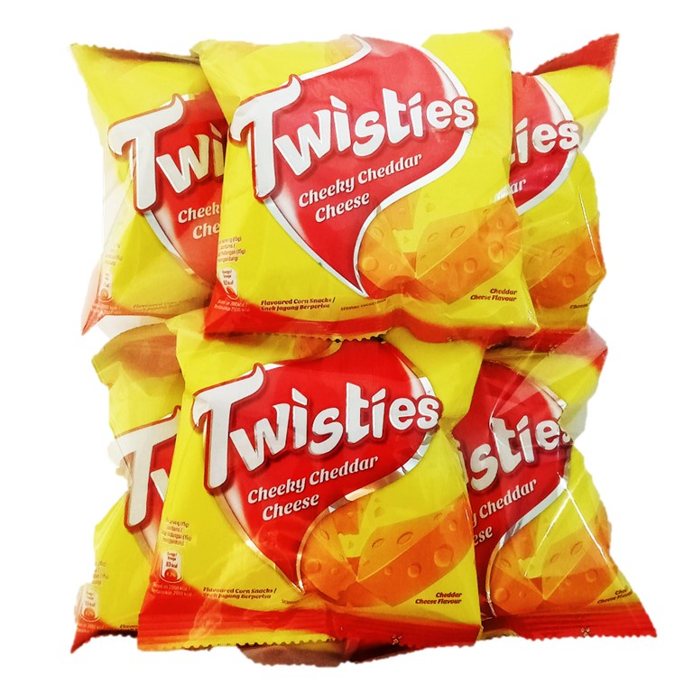 Twisties 15g x 6pkt snacks Cherry tomato / Cheeky cheddar / BBQ curry ...