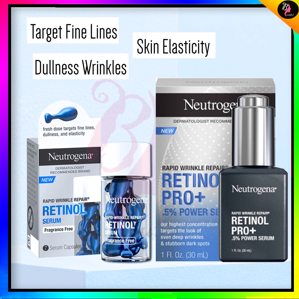 Neutrogena Retinol Face Serum Capsules/Rapid Wrinkle Repair Retinol ...