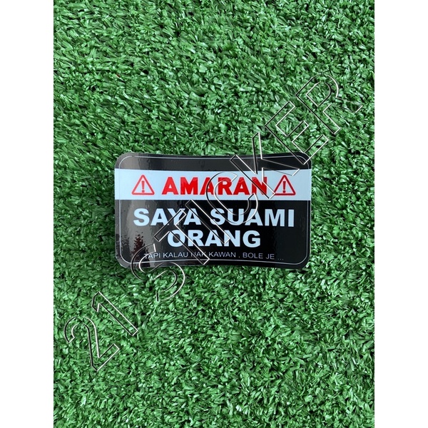 STICKER FANCY AMARAN / WARNING BIASA/CHROME ( READY STOCK ) | Shopee ...