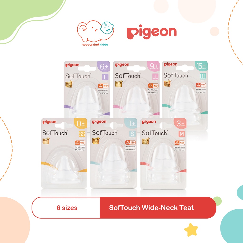 Pigeon SofTouch Wide-Neck Teat (2pcs) | Shopee Malaysia