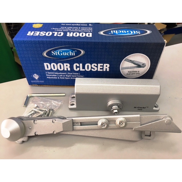 St Guchi Adjustable Hold Open Arm Door Closer Door Hardware Accessories ...