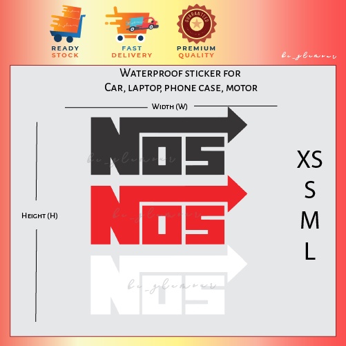 NOS Sticker Reflective stiker need for speed pantulan cahaya waterproof ...