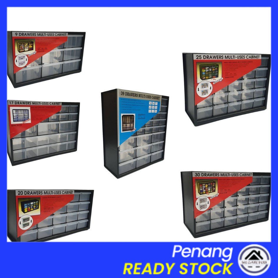 9/17/20/25/30/39 Mini Drawer Cabinet Tahan Lasak laci kecil kabinet ...