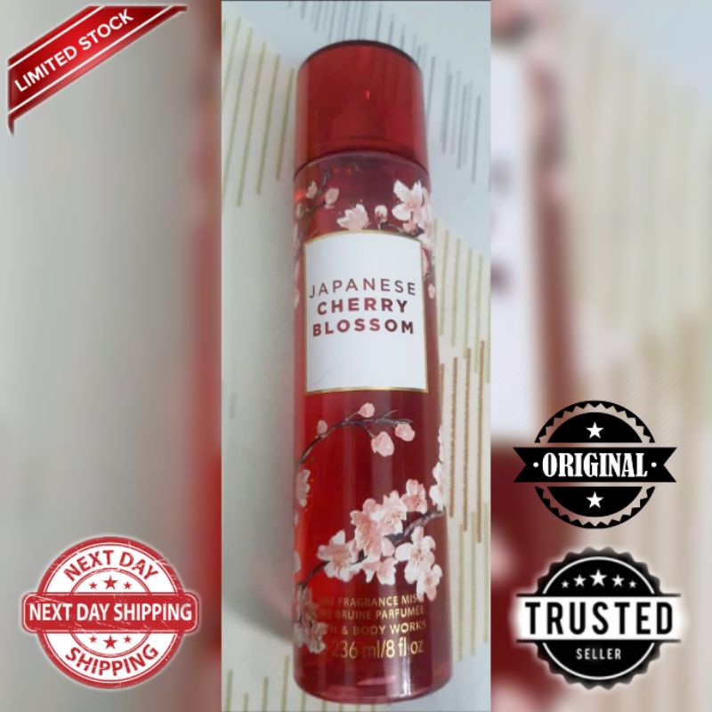 Original Bath & Body Works Japanese Cherry Blossom Fine Fragrance Mist Perfume 236ml (New ...