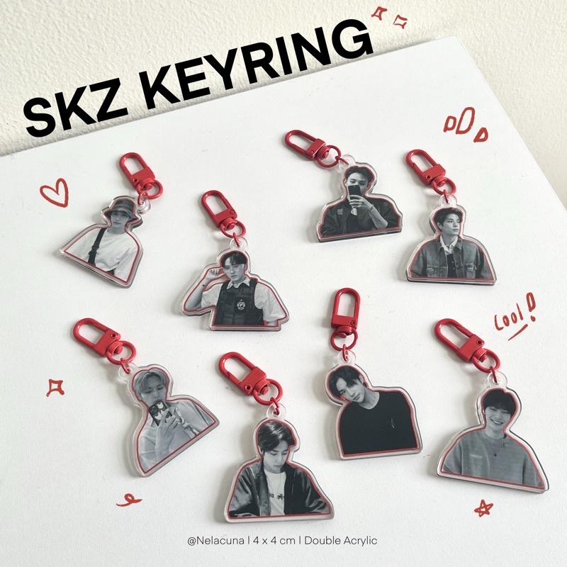GANTUNGAN [LAST Stock] SKZ Stray Kids Keyring | Keychain Key Ring Hook ...