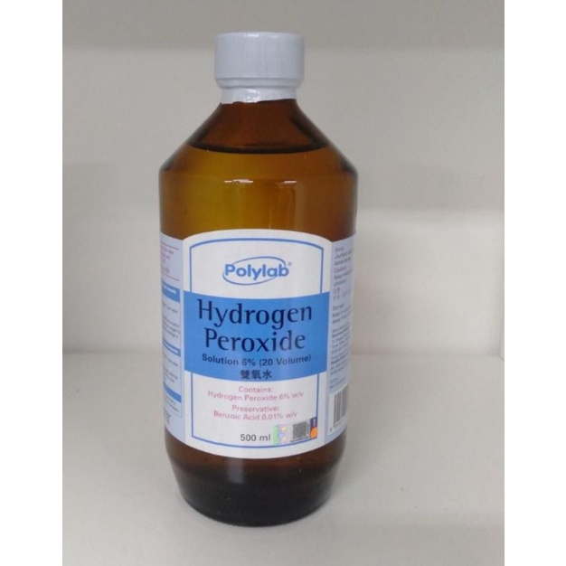 Polylab Hydrogen Peroxide 500ml (Solution 5%) Expiry : 1/12/23 | Shopee ...