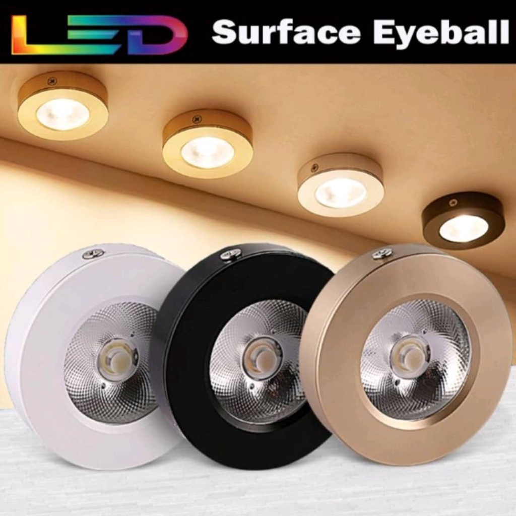 Surface Eyeball LED 5W High Quality Warm White Black White Gold Silver ...