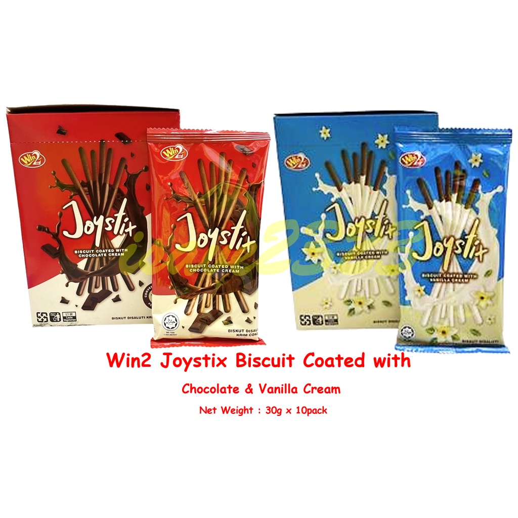 [HALAL] Win2 Joystix Biscuit Coated (30g x 10pack) - Chocolate ...
