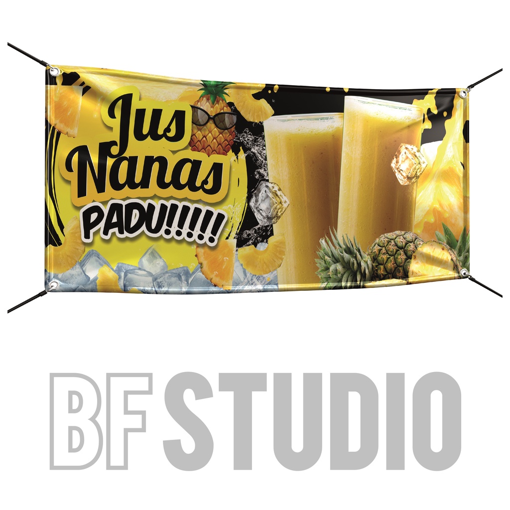 BANNER GERAI / JUALAN JUS NANAS / BANNER JUS NANAS FREE DESIGN BOLEH ...