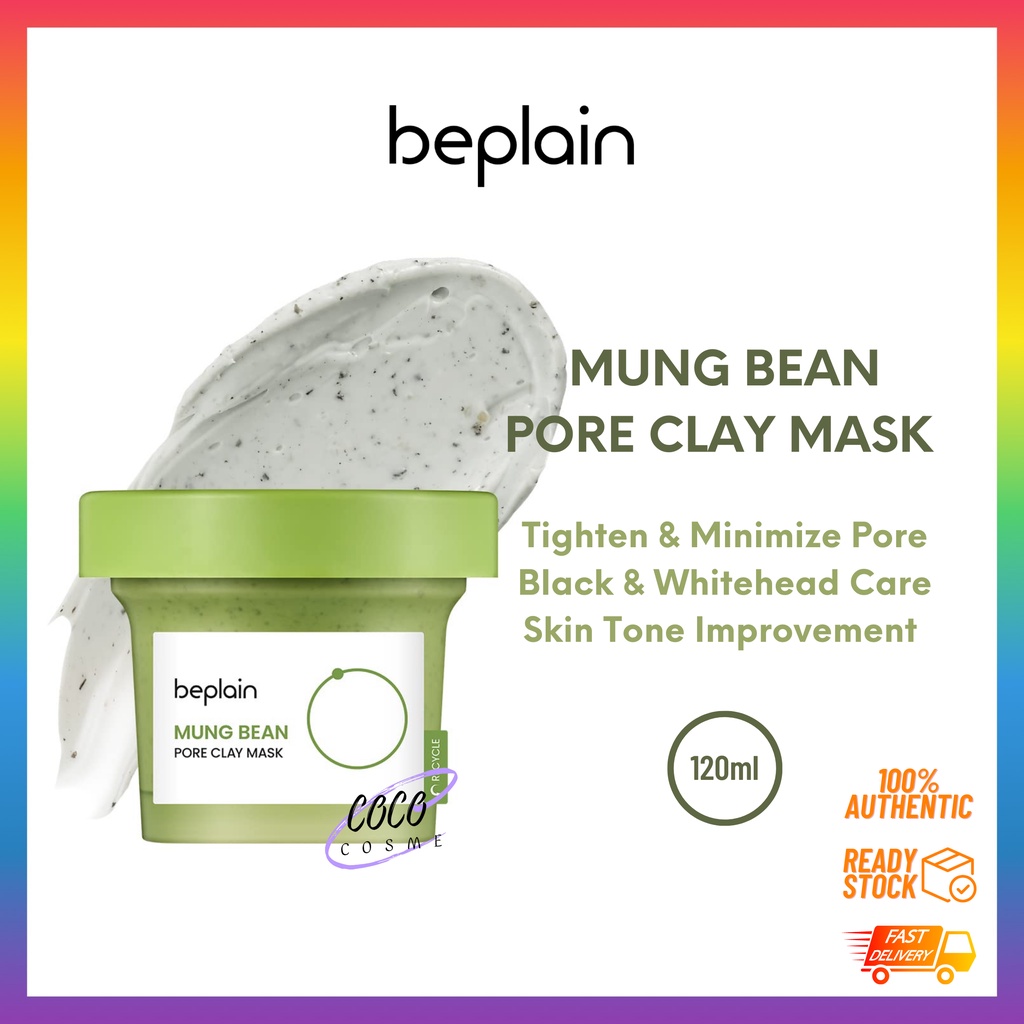 BEPLAIN Mung Bean Pore Clay Mask 120ml | Shopee Malaysia