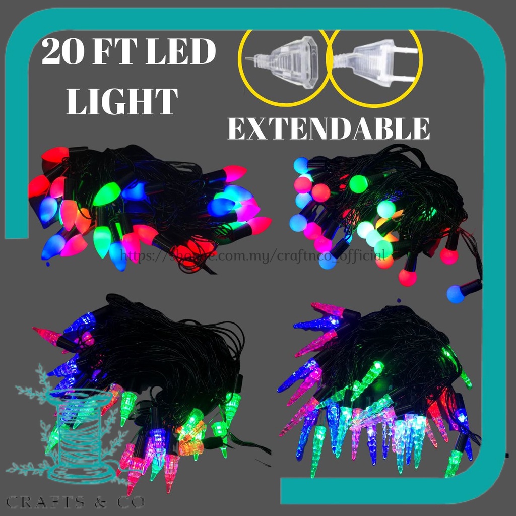 20 Kaki LED Lampu Raya Murah Bajet Panjang 20 Kaki Berkelip Berkualiti ...