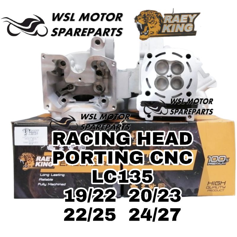 LC135 LC Y15 Y15ZR RAEY KING Racing SuperHead CNC Porting Racing Head ...