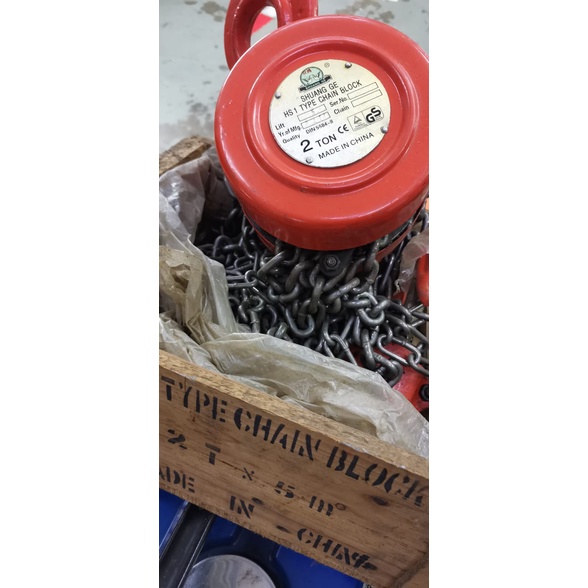 SHUANG GE Heavy Duty chain hoist HS type 2 tons 5 meter | Shopee Malaysia