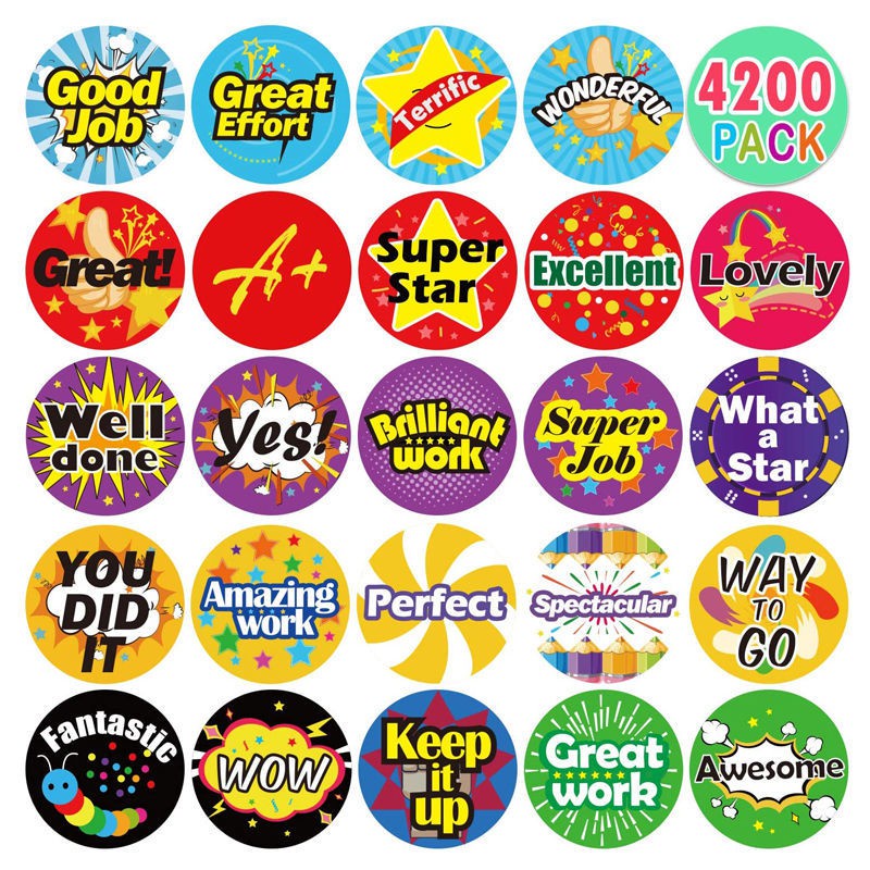 1PCS Cute Cartoon sticker Children's Reward Sticker Kids Baby Girl Boy ...