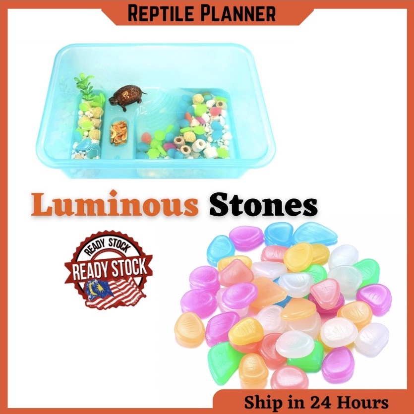 Turtle Tank Pebble Stone Luminous Stone Colour Rocks Aquarium ...