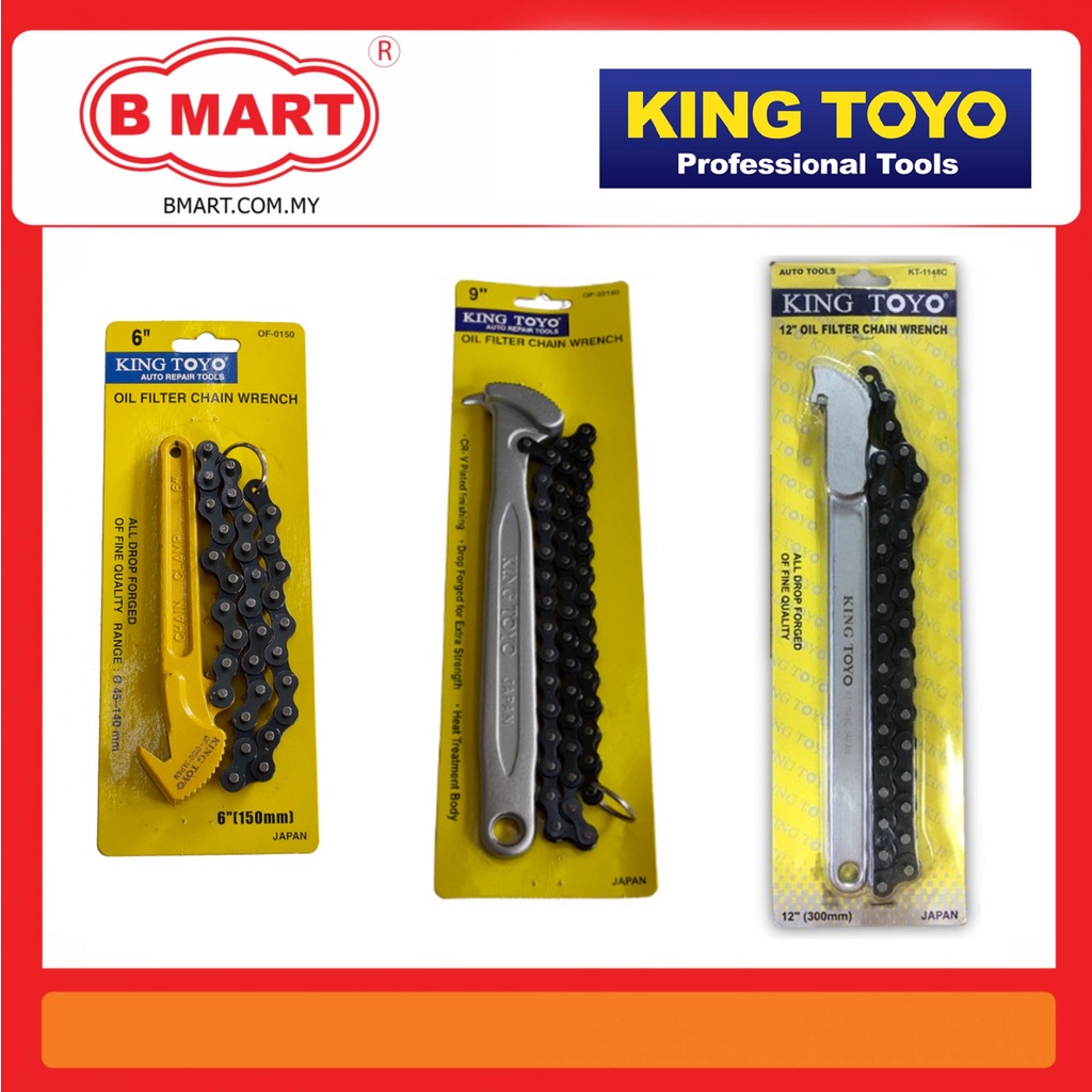 KING TOYO OIL FILTER CHAIN WRENCH 6'' / 9'' /12'' / 20'' | Shopee Malaysia