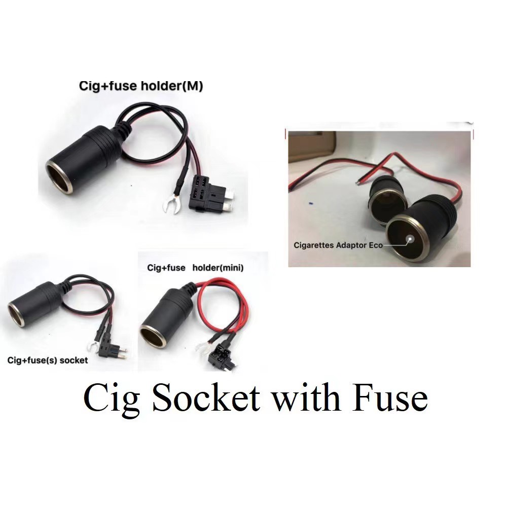 Car Cigarette Port Extension Adapter Lighter Socket Female 12V 24V ...