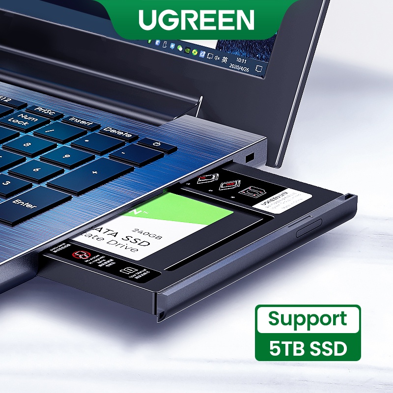 UGREEN HDD Caddy 9.5mm Universal SATA 3.0 HDD Caddy for 2.5" 5TB SSD ...