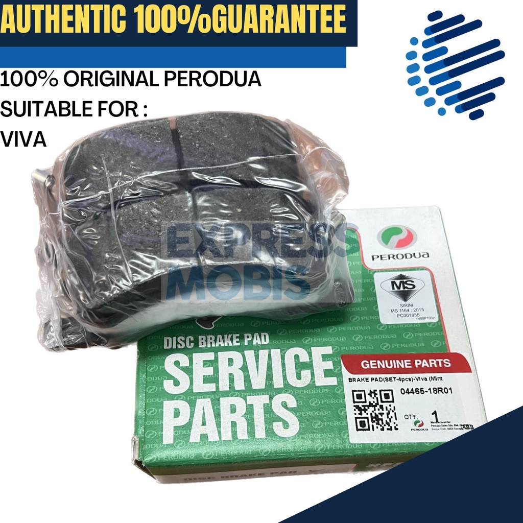 100% ORIGINAL PERODUA FRONT BRAKE PAD 04465-18R01 VIVA | Shopee Malaysia