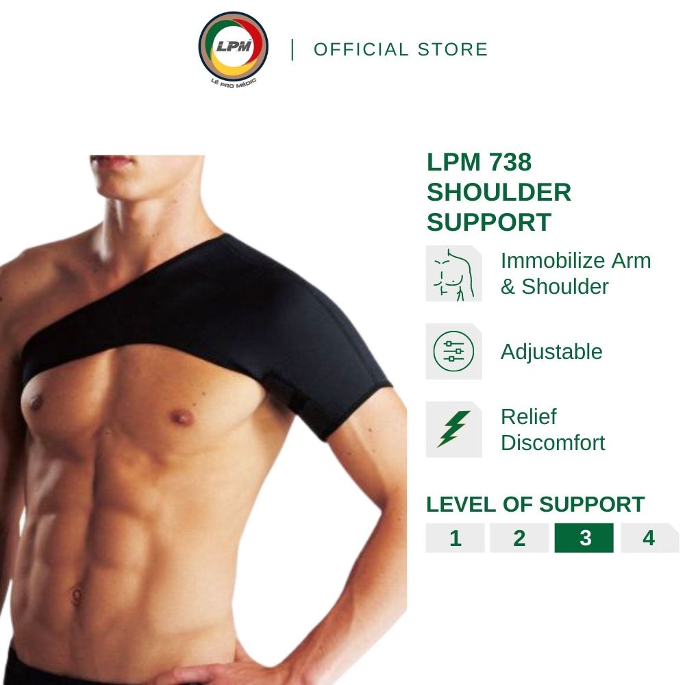 LPM Shoulder Support 738 Adjustable Shoulder Guard Thick Neoprene with ...